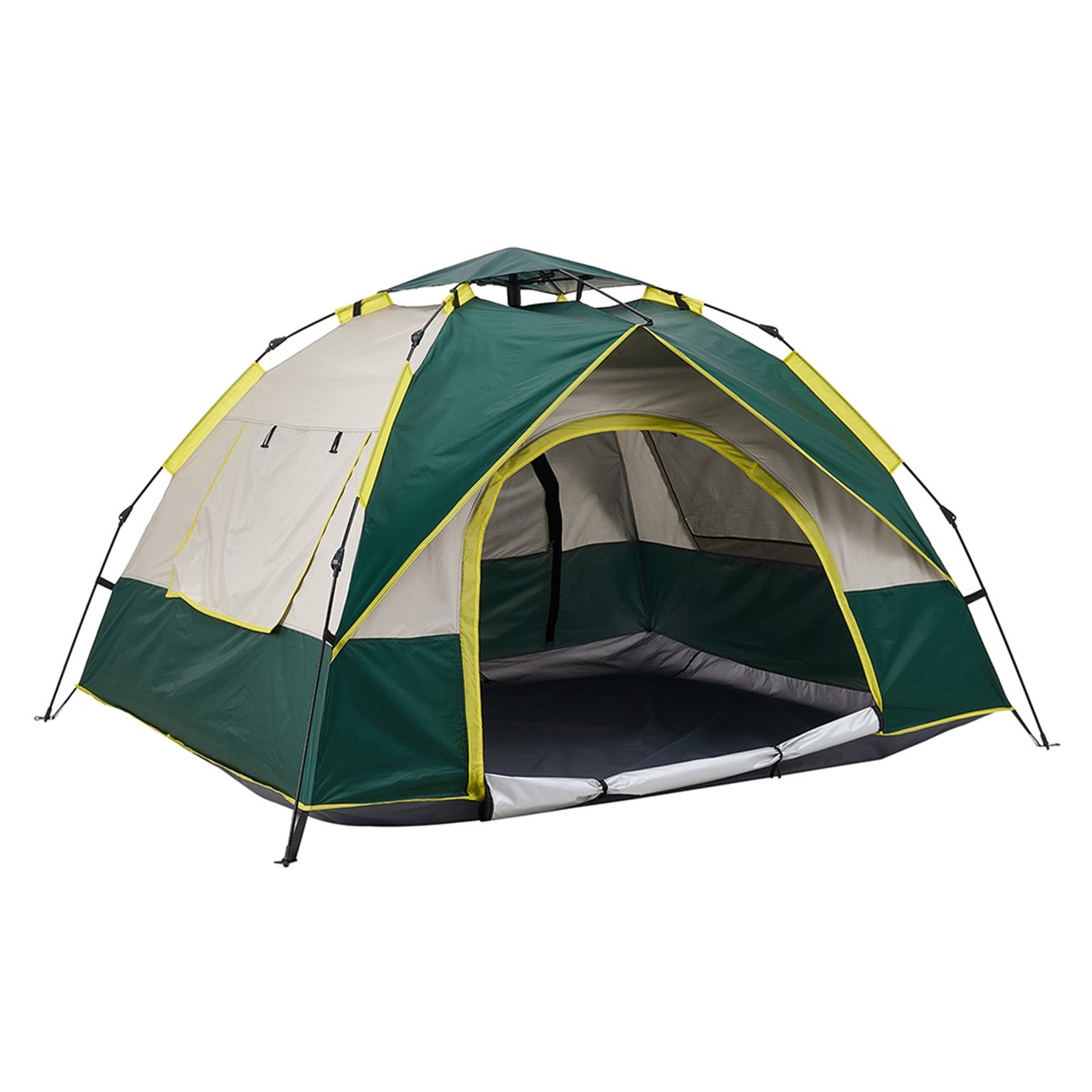 Breeins | Portable Camping Tent with Detachable Top Cover | Green ...