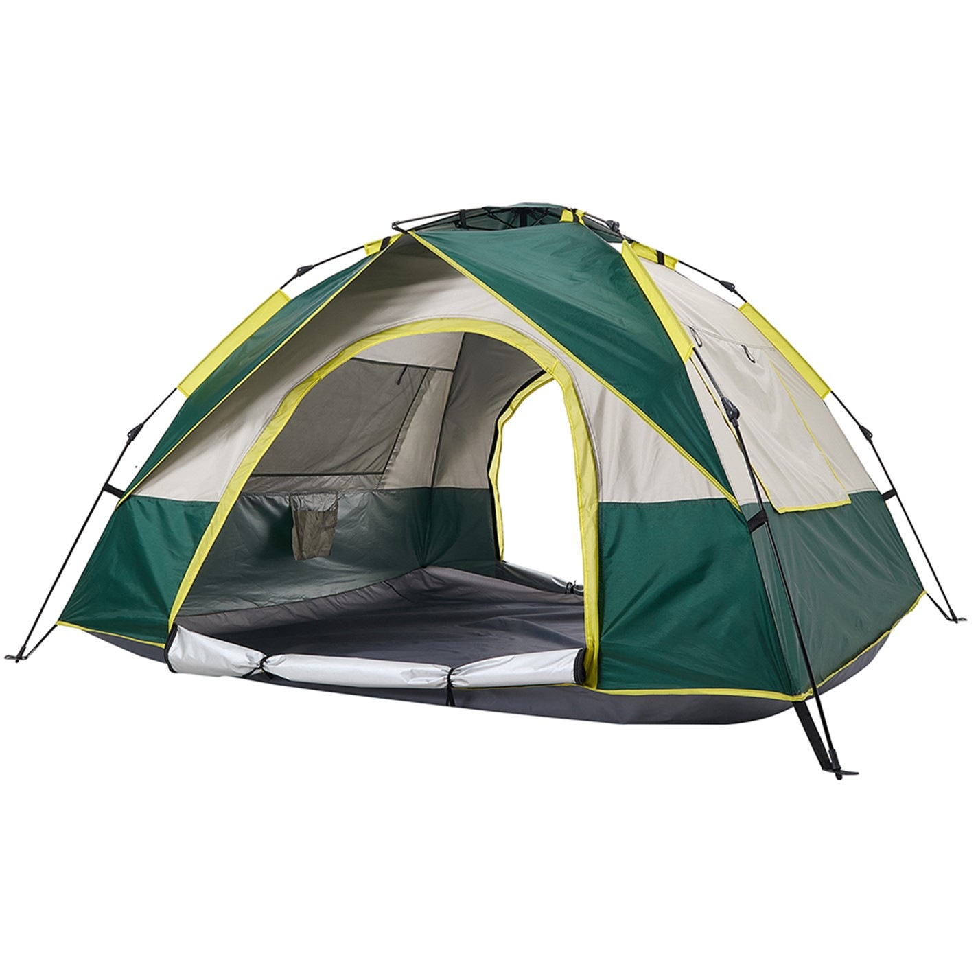 Breeins | Portable Camping Tent with Detachable Top Cover | Green ...