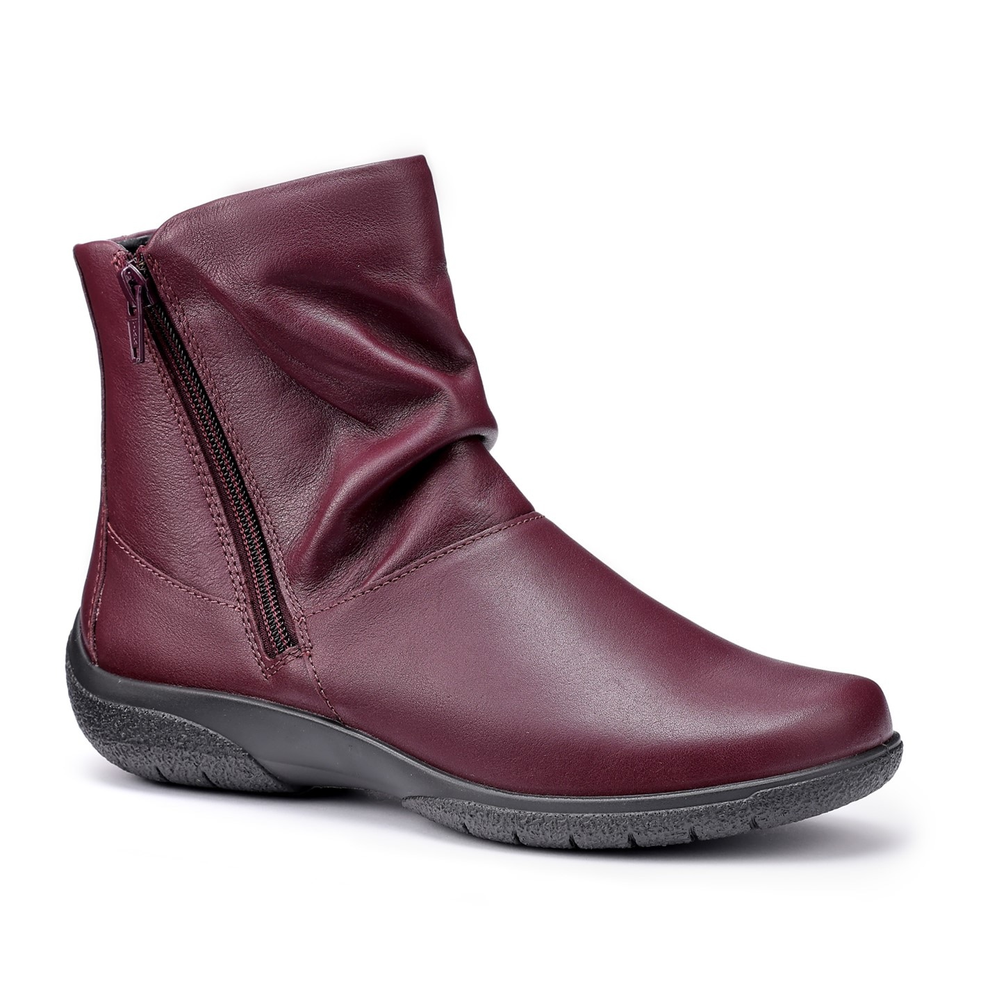 Hotter | Whisper Ankle Boots Wide Fit | Dark Cherry | SportsDirect.com