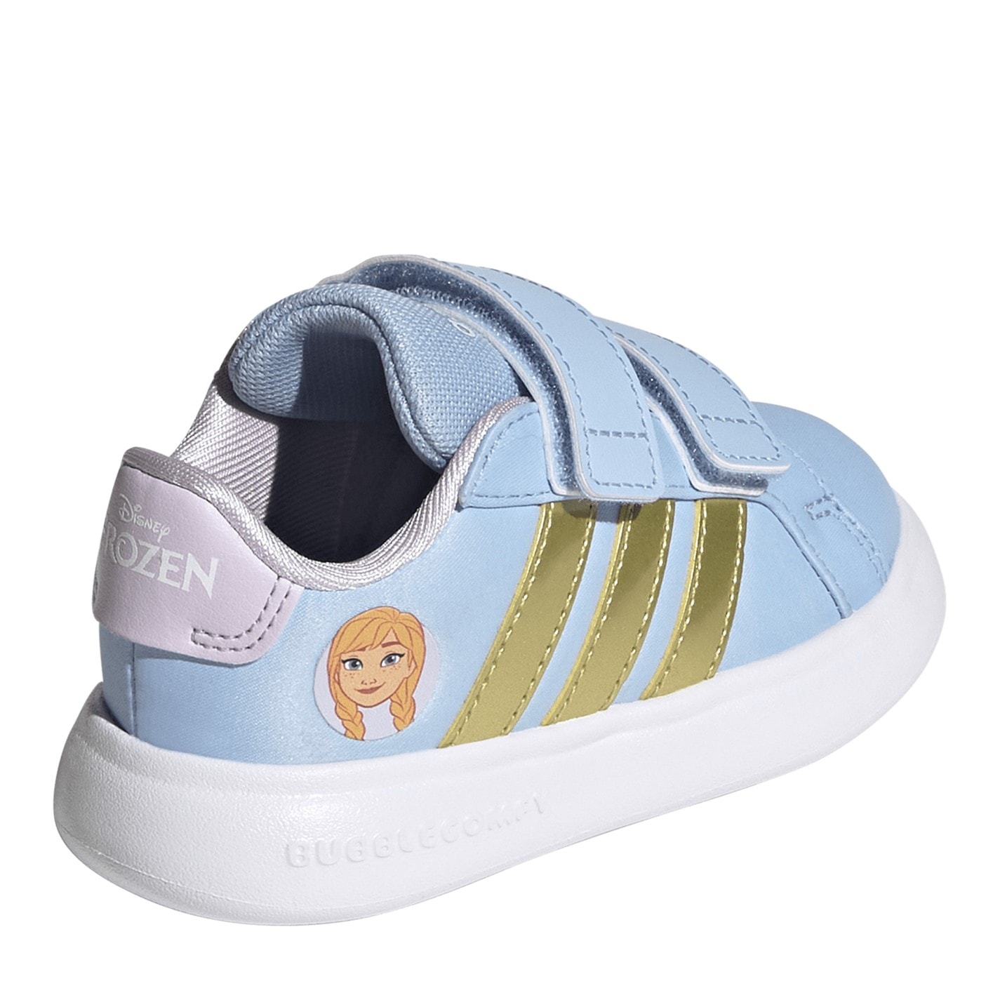 adidas | Kids' Grand C Anna Low-Top Trainers | Blue/Gold/Lvndr ...