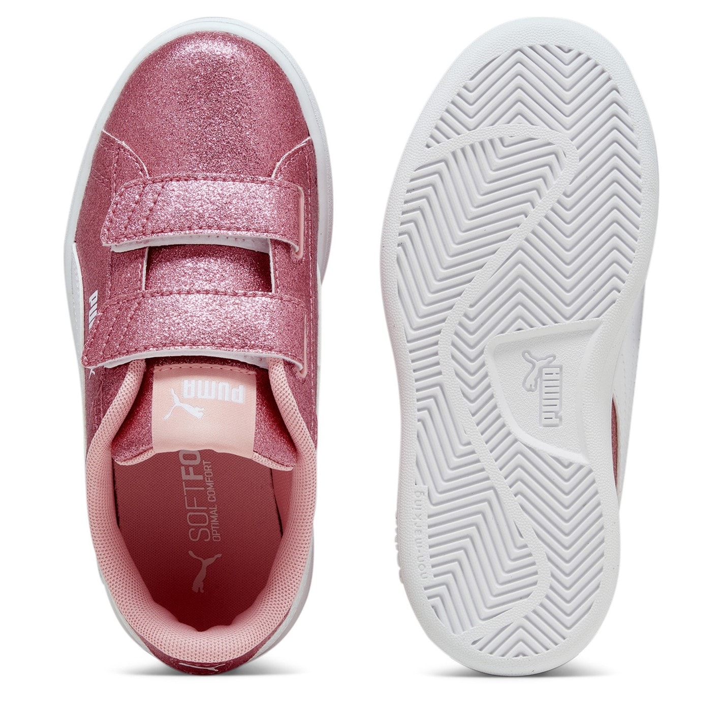 Puma | Smash 3.0 Glitz Glam V Child Girl Trainers | Low Trainers ...