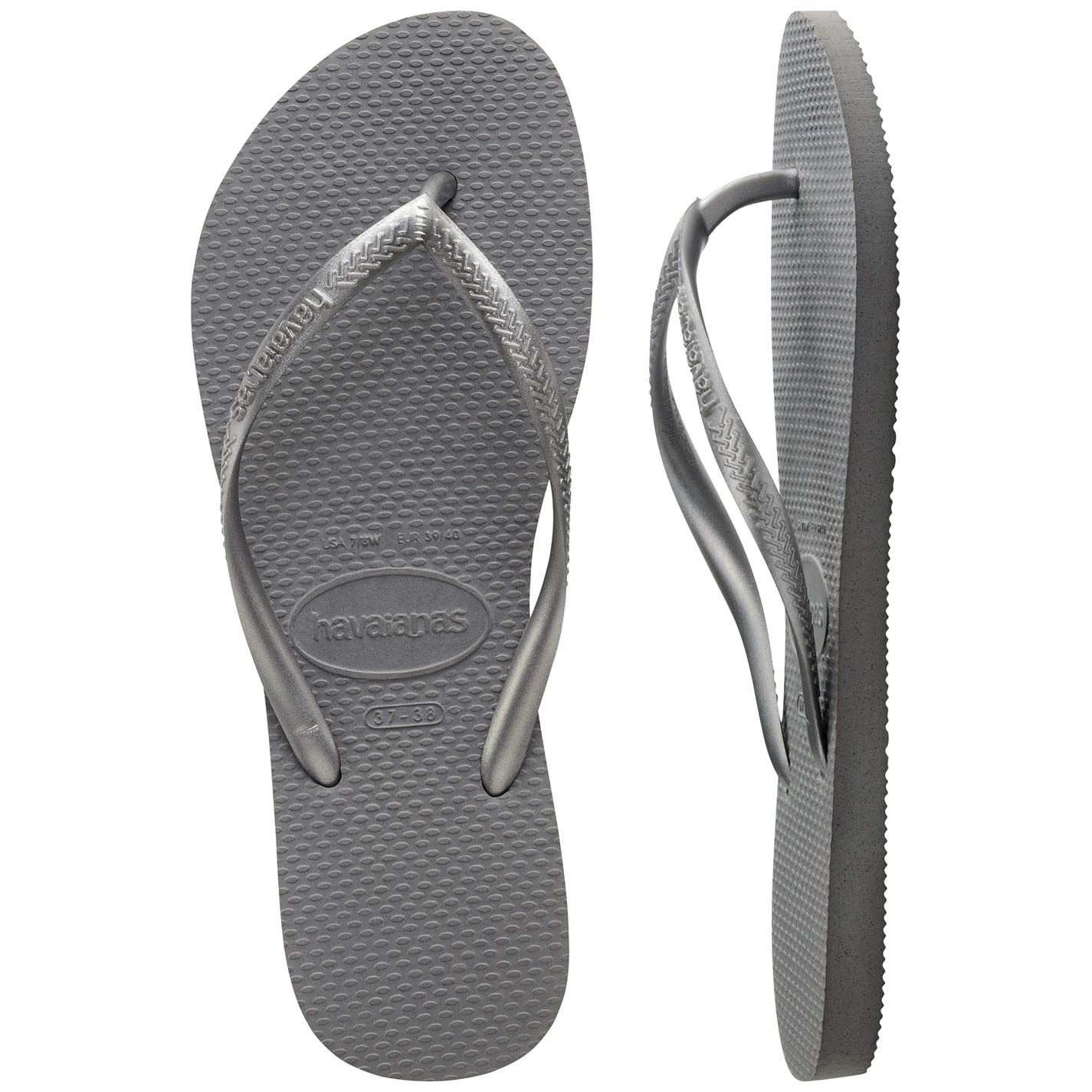 Havaianas | Unisex Kids Slim Steel Grey Flip Flops | Steel Grey ...