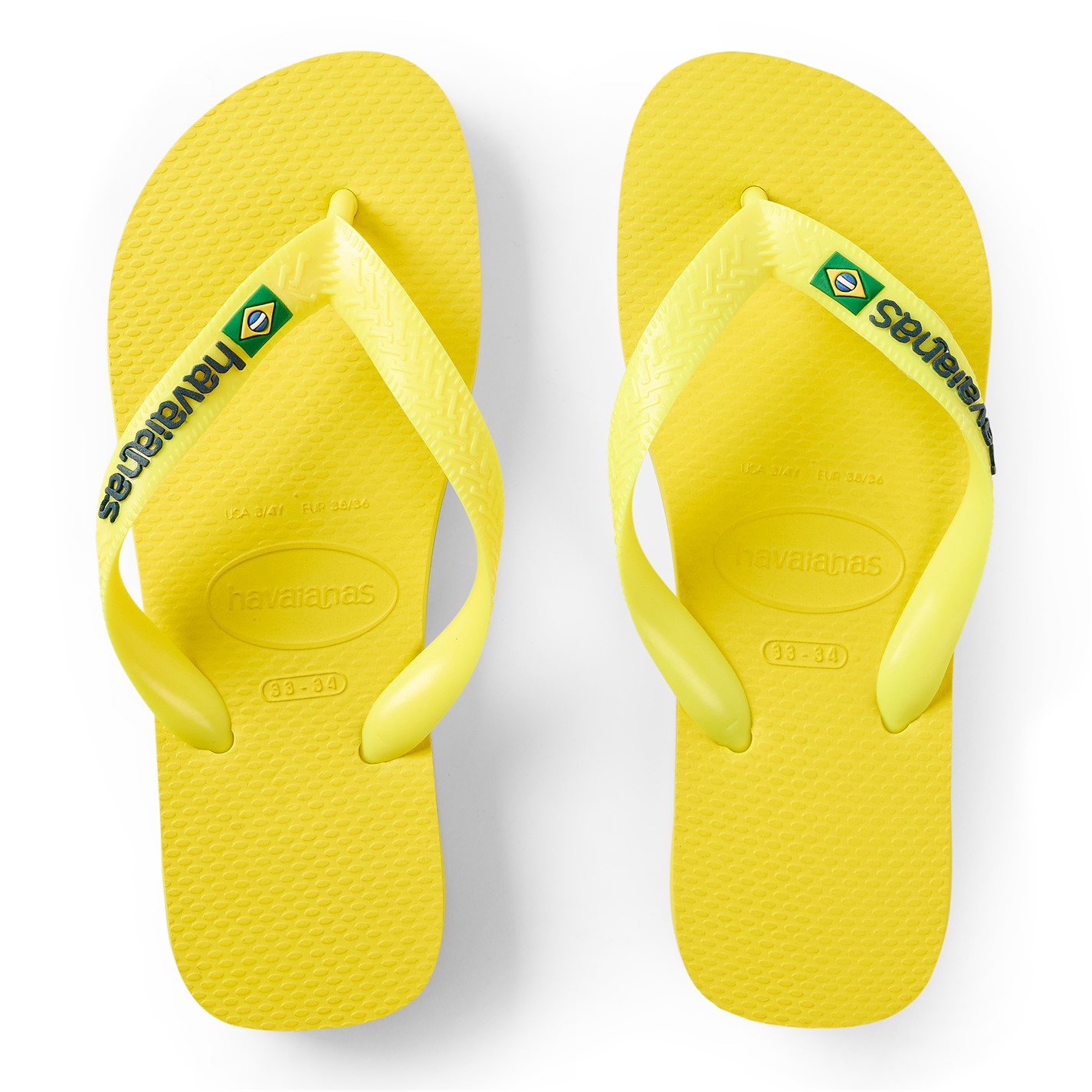 Havaianas | Unisex Kids' Brasil Flip Flops | Yellow | SportsDirect.com