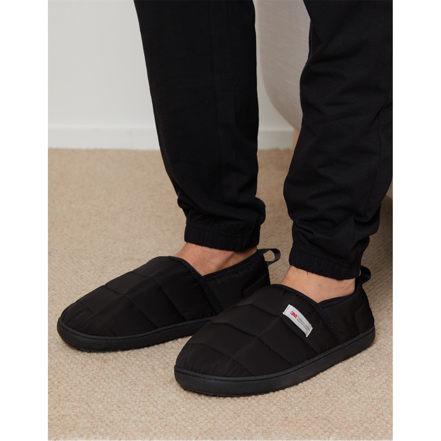 Threadbare | Men's Plover Full Fit Slippers | Black | SportsDirect.com
