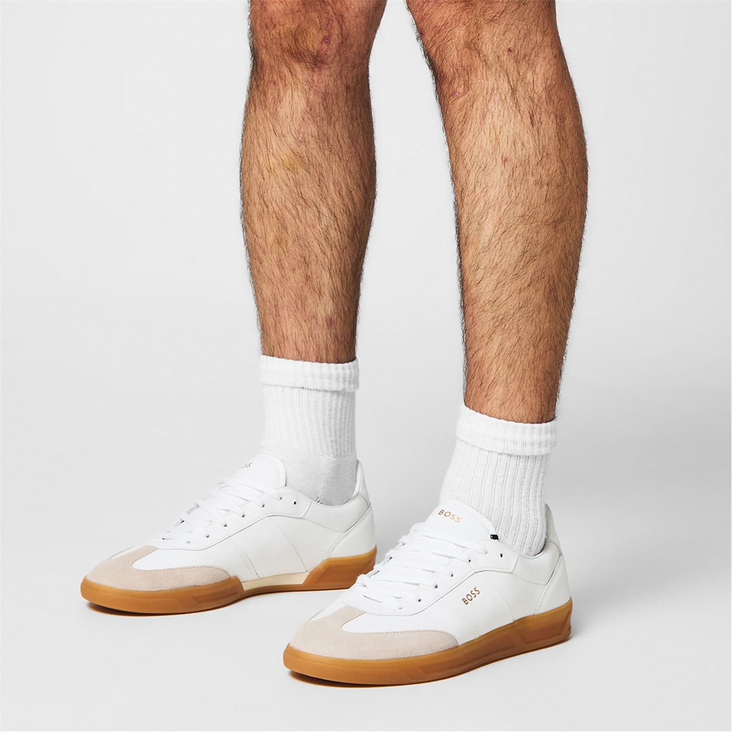 Boss | Men's Brandon Leather Trainers, Durable Smooth Leather | Low ...