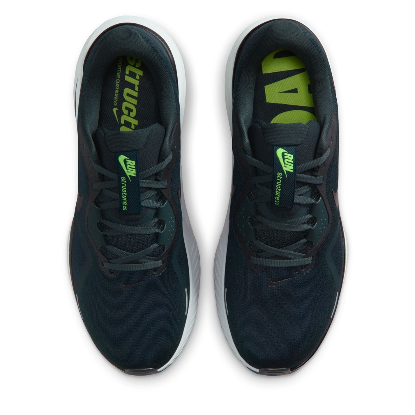 Nike | Structure 26 Trainers Mens | Everyday Neutral Road Running Shoes ...