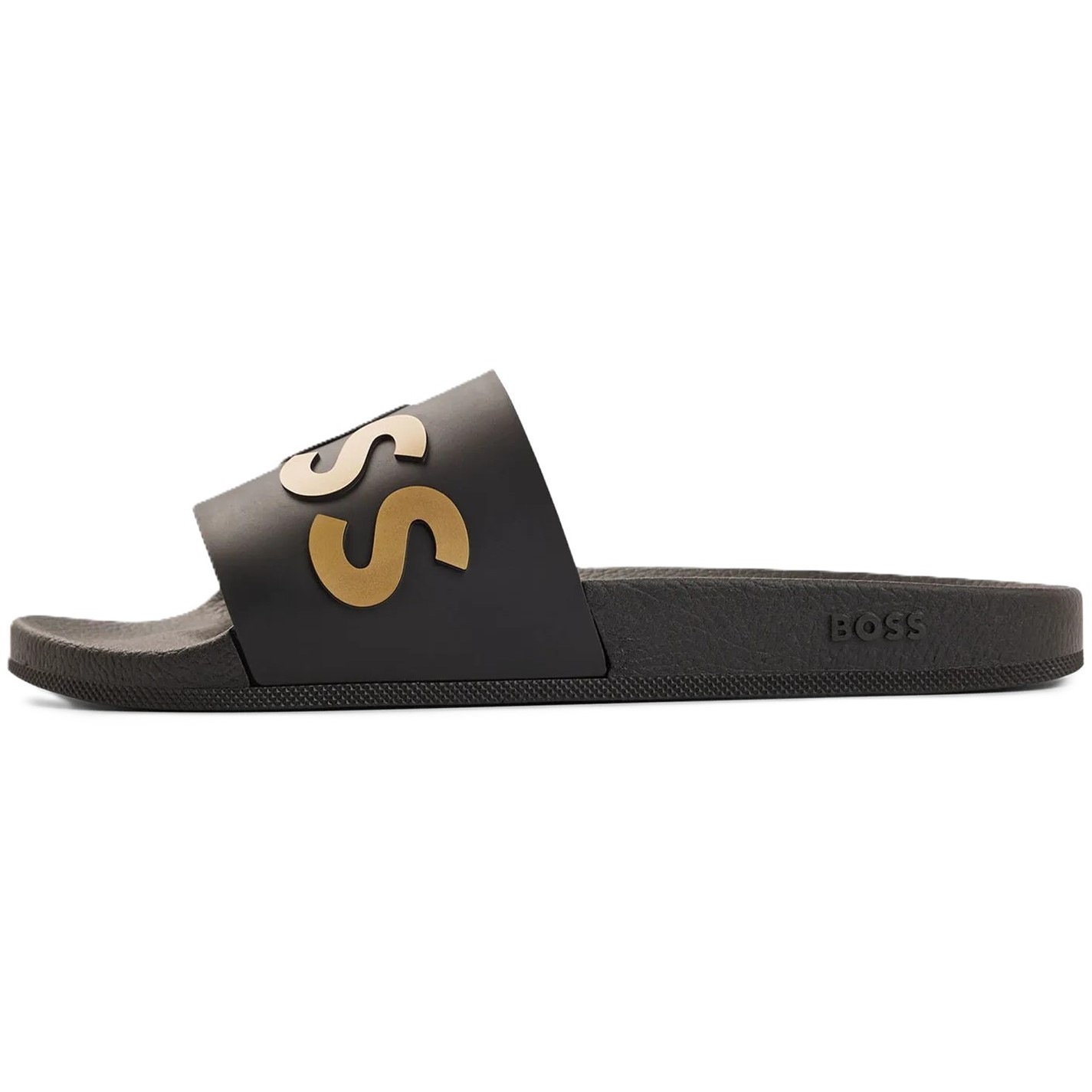 Boss | Men's Bay Logo Sliders, Branding Strap Sandals | Pool Shoes ...