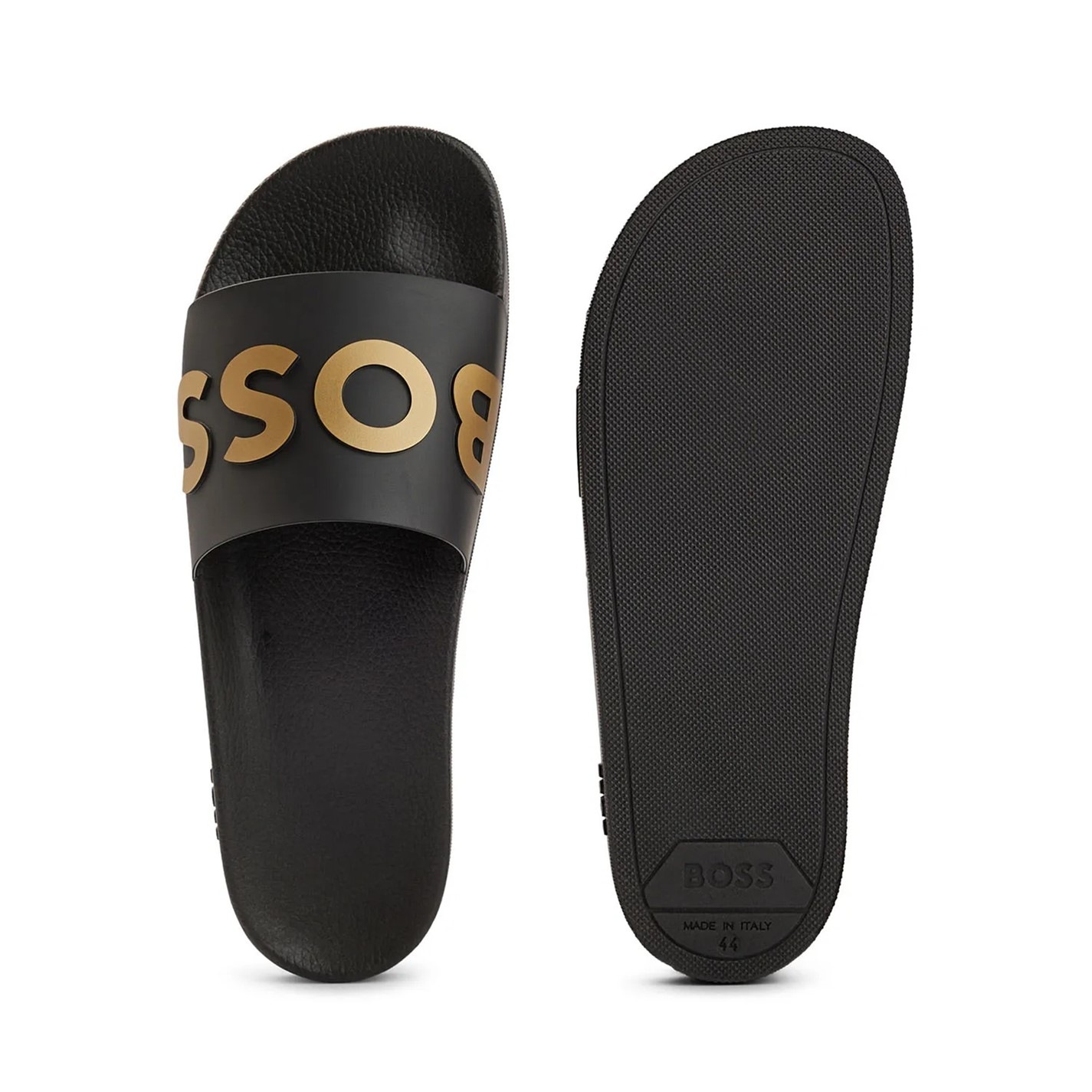 Boss | Men's Bay Logo Sliders, Branding Strap Sandals | Pool Shoes ...