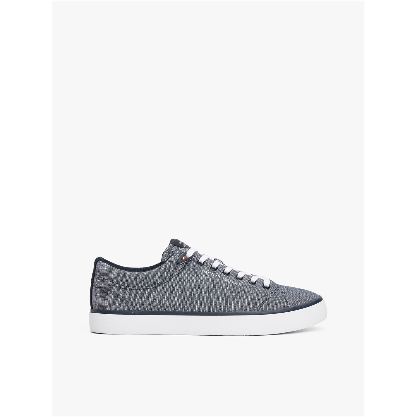 Tommy Hilfiger | Men's Chambray Canvas Trainers | Navy Denim ...