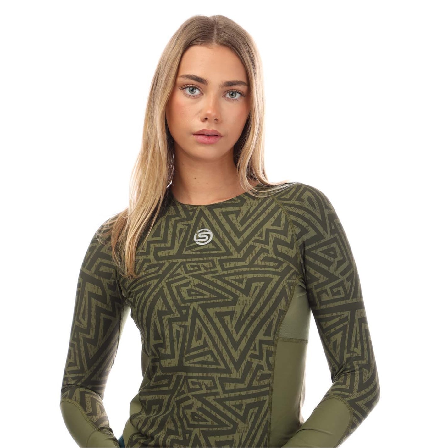 Skins | Series-3 Long Sleeve Top | Khaki | SportsDirect.com