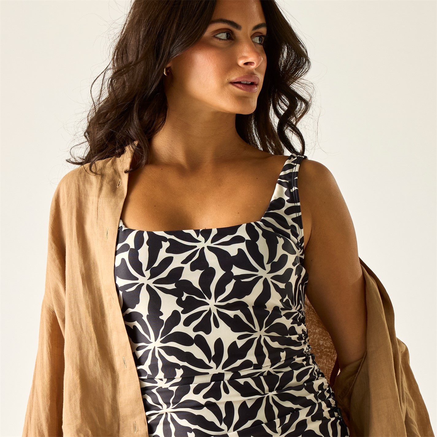 Regatta | Womens Loria Tummy Controlled Tankini Top | Abstrctflorl ...