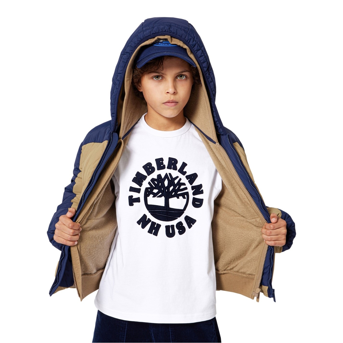 Timberland | Kids' Timber colour Block Medium Puffer Jacket | Medium ...