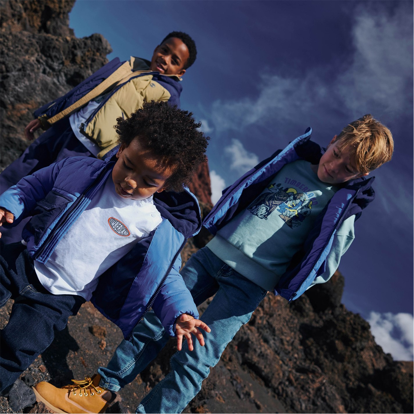 Timberland | Kids' Timber colour Block Medium Puffer Jacket | Medium ...