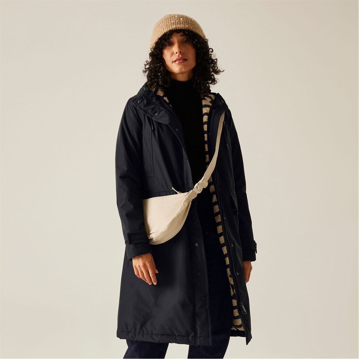 Regatta | Women's Orla Long Length Waterproof Insulated Jacket | Black ...