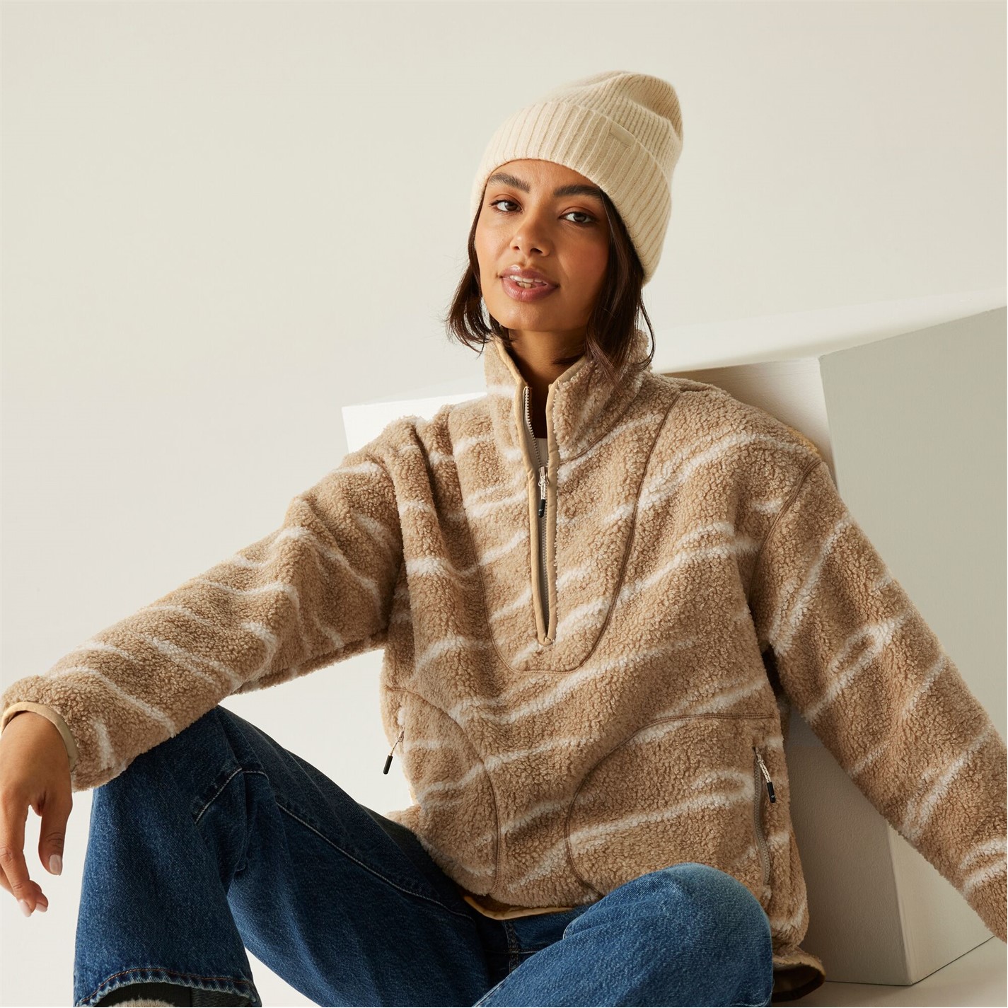 Regatta | Womens Frankie Borg Half Zip Fleece | 1/4 Zip Fleece Tops ...