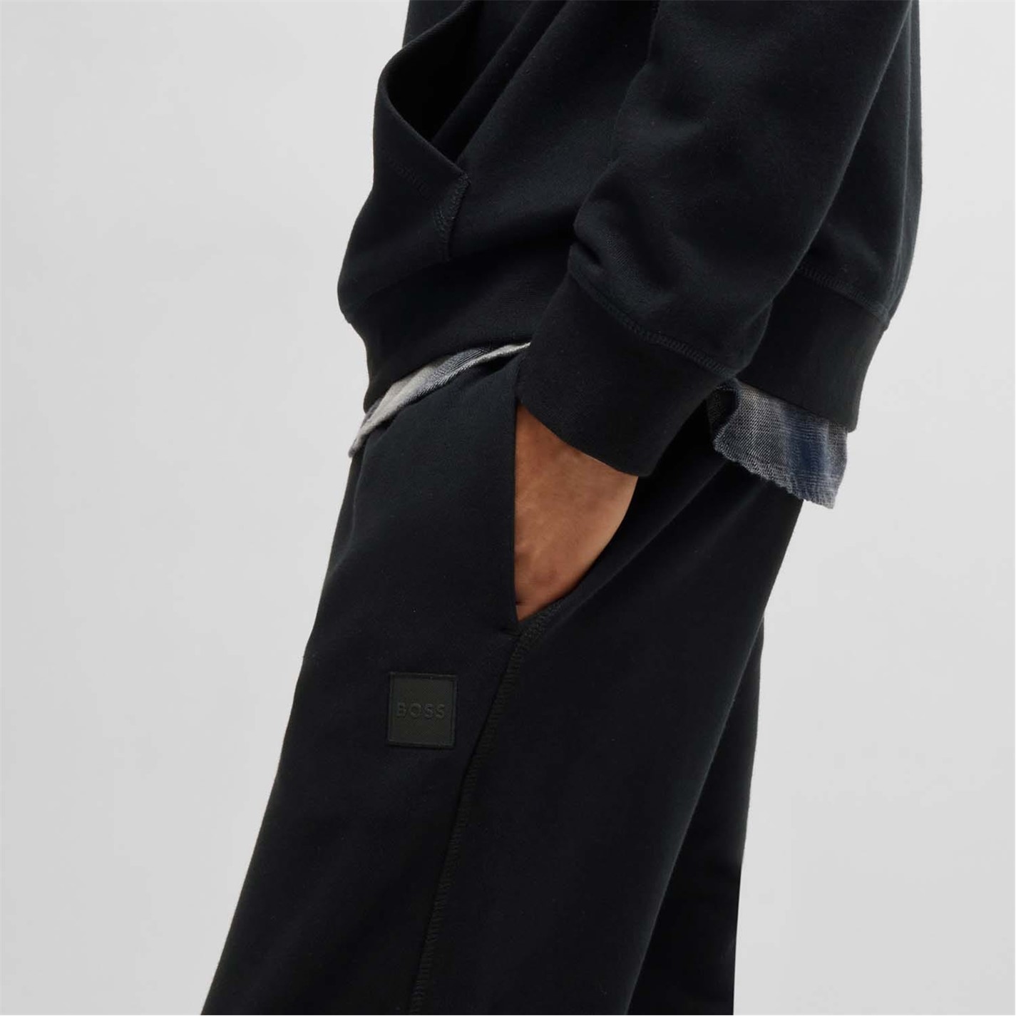 Boss | Logo Patch Tracksuit Bottoms | Black | SportsDirect.com