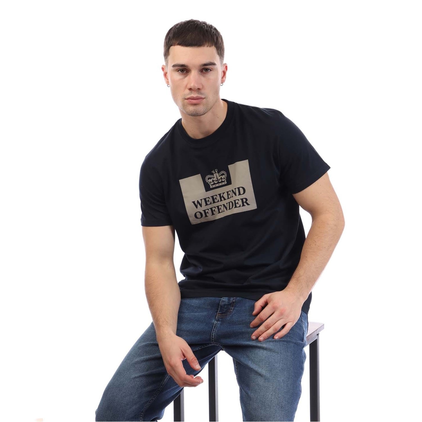 Weekend Offender | McMoney T-Shirt | Navy | SportsDirect.com