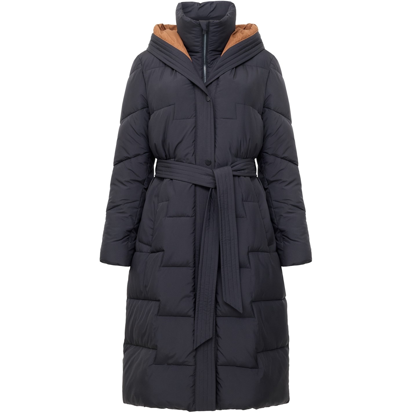 French Connection | Women's FC Minnie Belt Long Puffer Jacket | Black ...