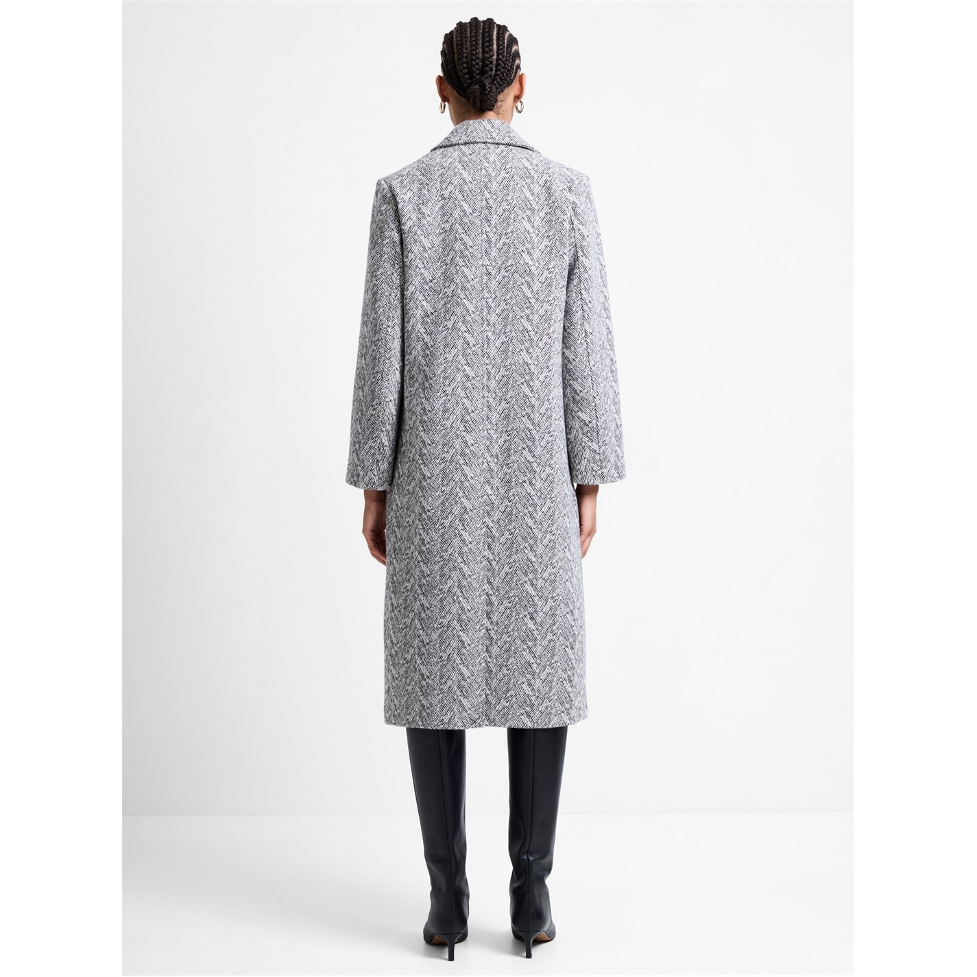French Connection | Women's FC Lowen Double Breasted Overcoat | Grey ...