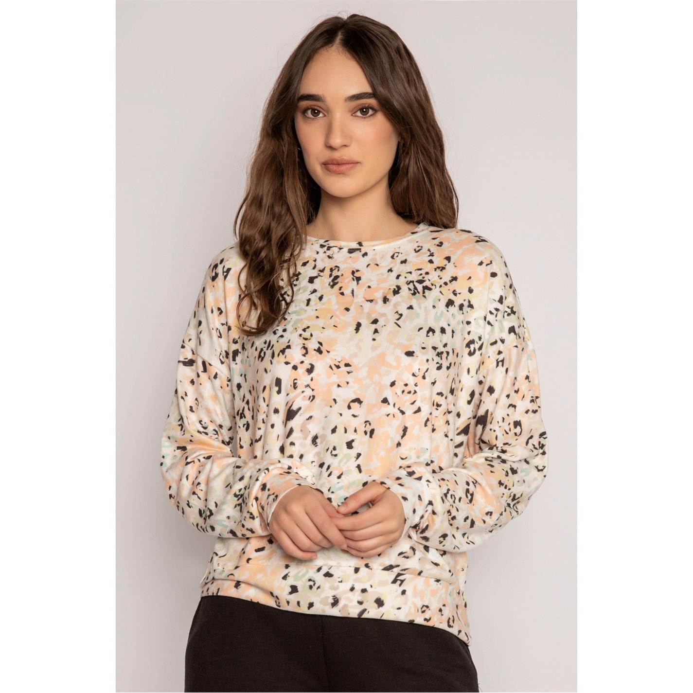 PJ Salvage | Floral Crew Neck Shirt | Orange | SportsDirect.com