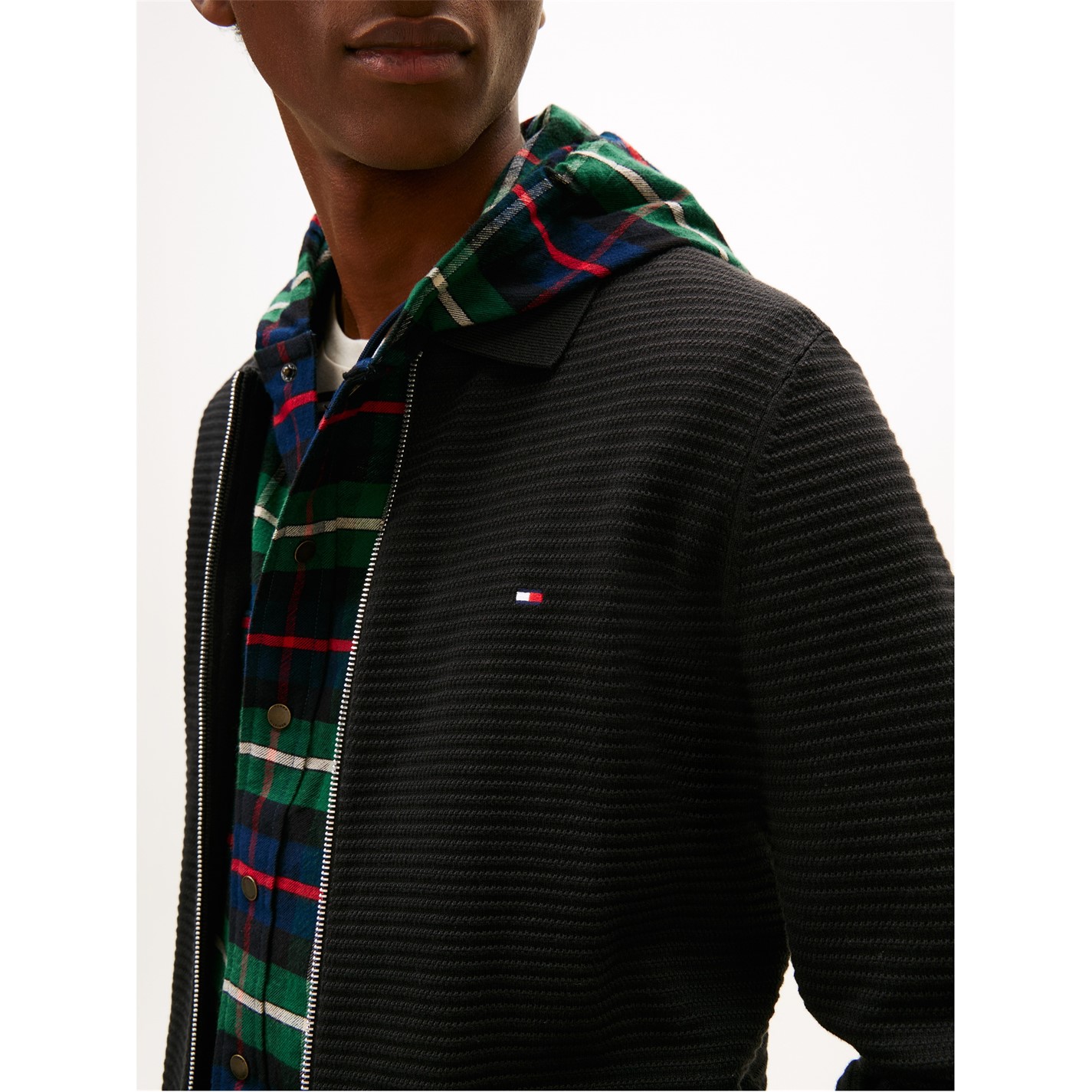 Tommy Hilfiger | Men's Structure Full Zip Crew Neck Jumper | Crew Neck ...