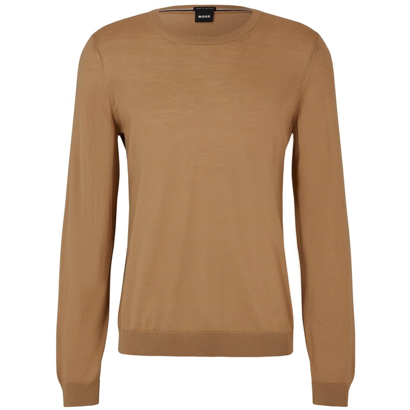 Boss | Men's Leno Knit Jumper, Soft Virgin Wool | Crew Neck Jumpers ...