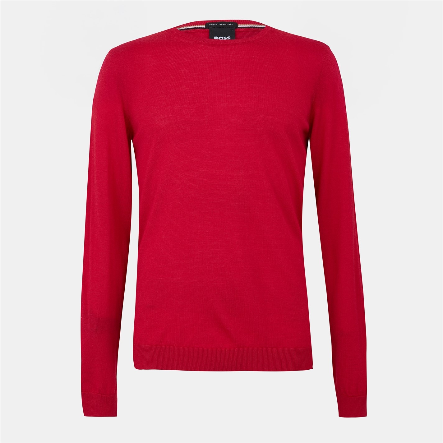 Boss | Men's Leno Knit Jumper, Soft Virgin Wool | Crew Neck Jumpers ...