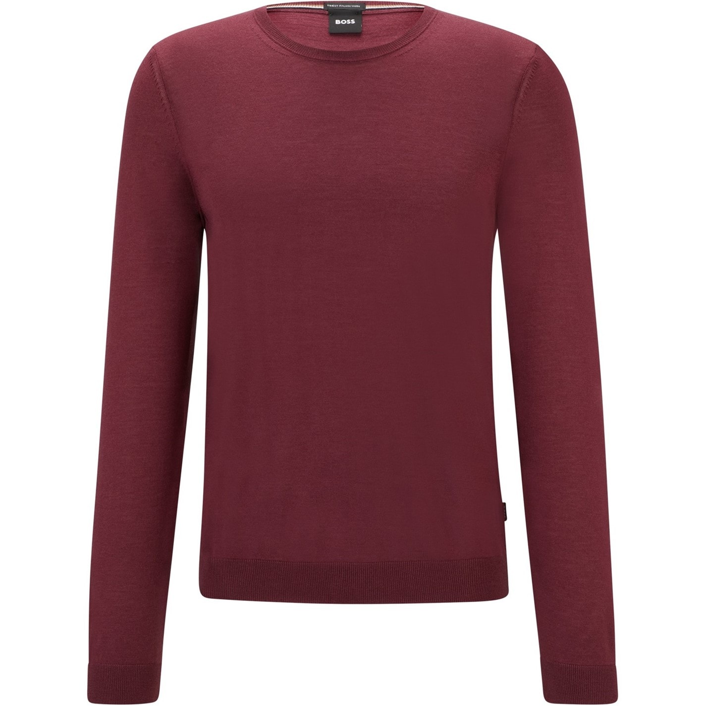 Boss | Men's Leno Knit Jumper, Soft Virgin Wool | Crew Neck Jumpers ...