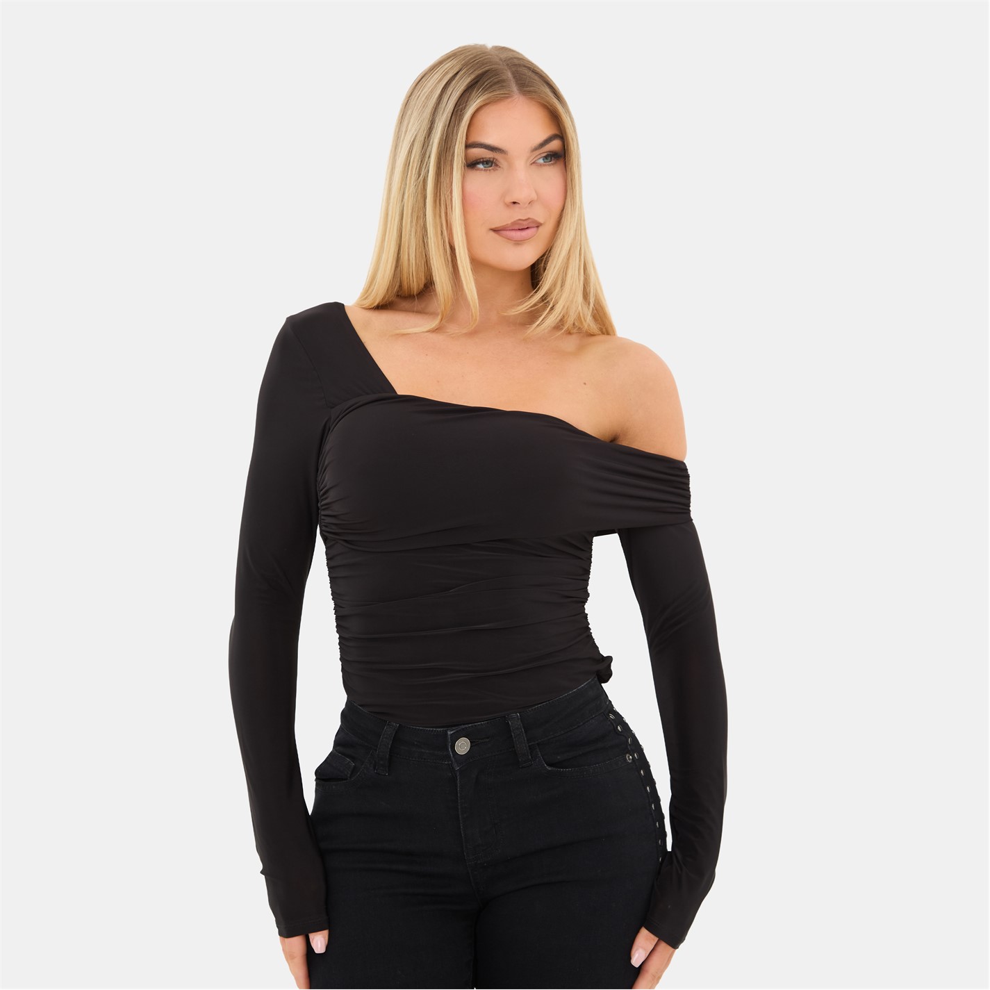 I Saw It First | Long Sleeve Off The Shoulder Top | Black ...