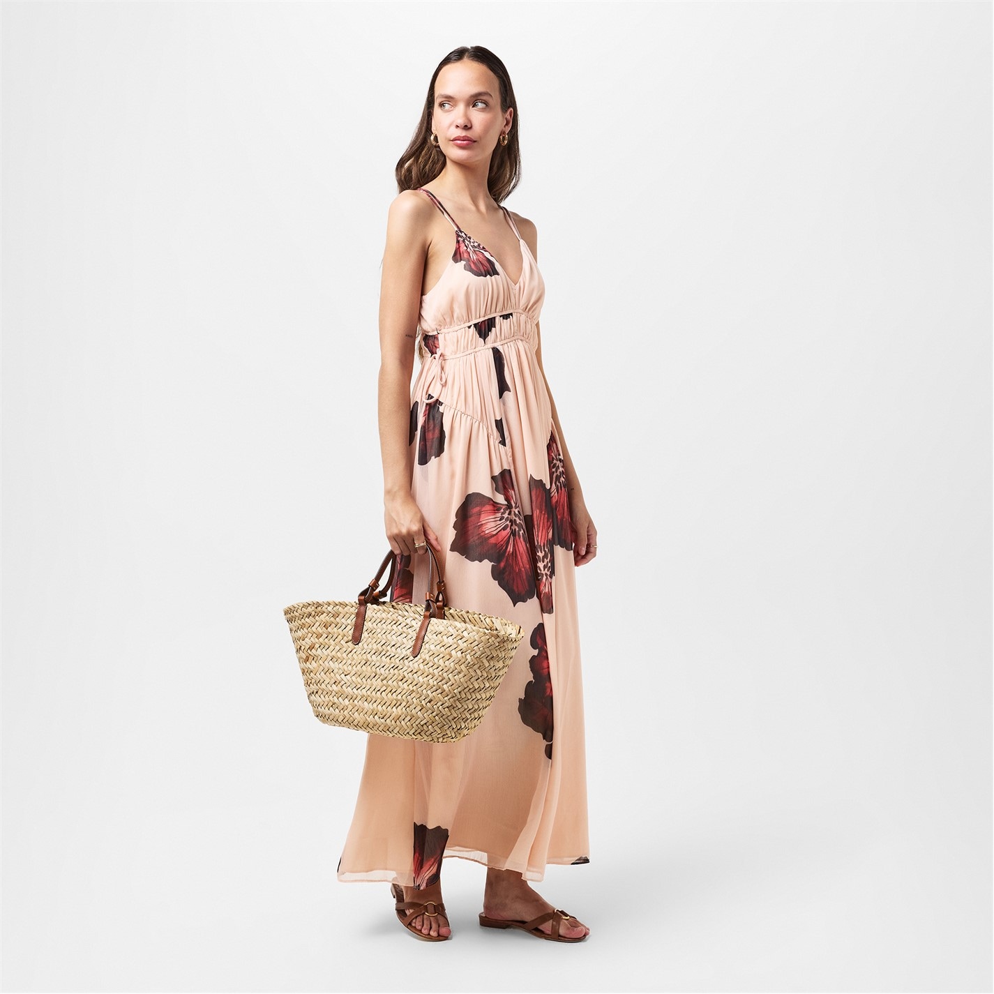 French Connection | Women's Hallie Long Maxi Dress | Blush Pink ...