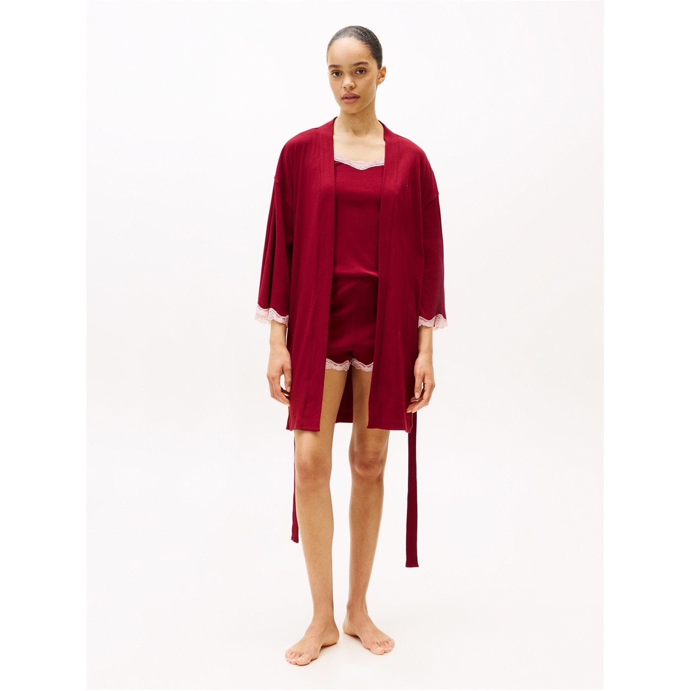 Tommy Hilfiger | Women's Lacee Kimono Dressing Gown | Rouge ...
