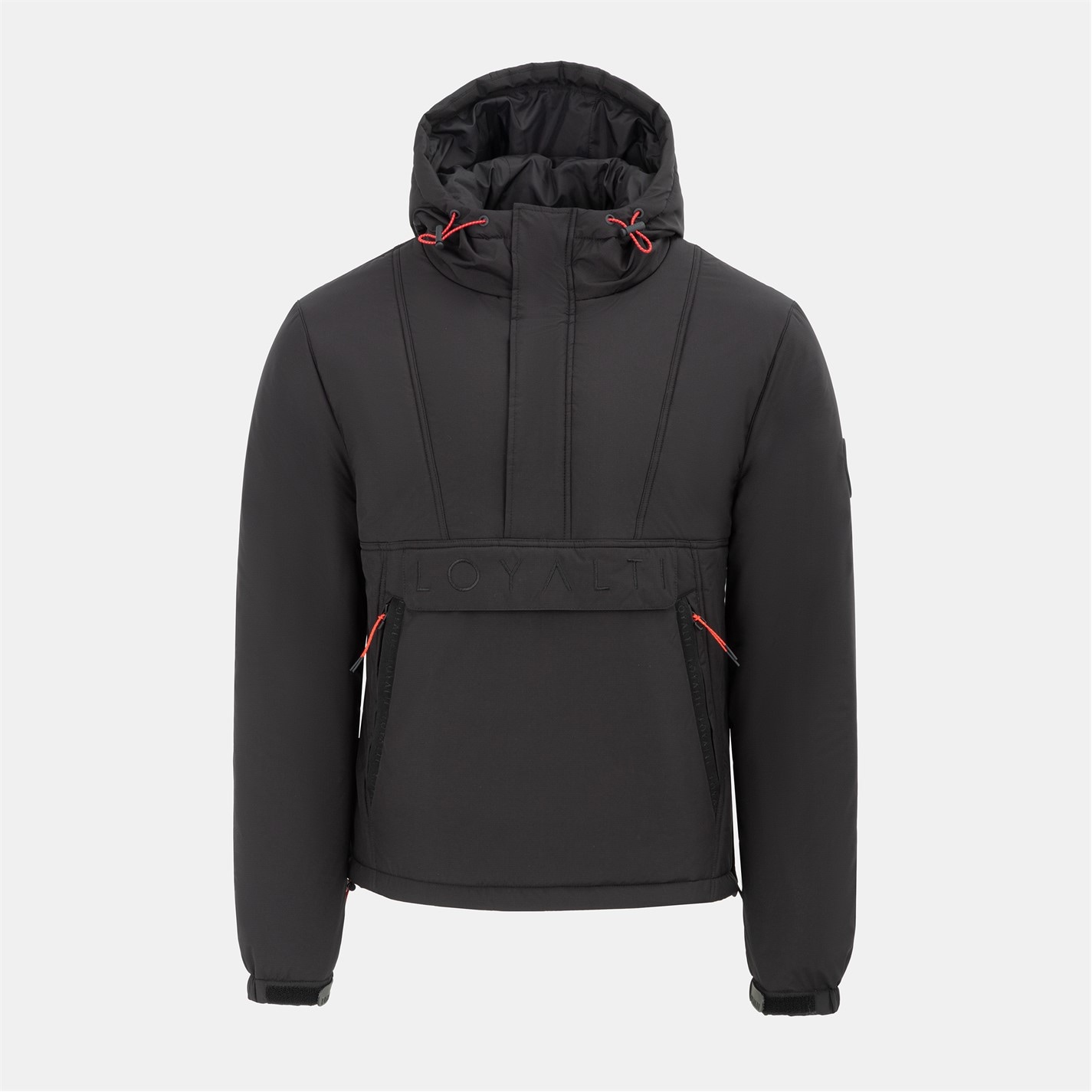 Loyalti | Men's Vision Long Sleeve Half Zip Bomber Jacket | Black ...