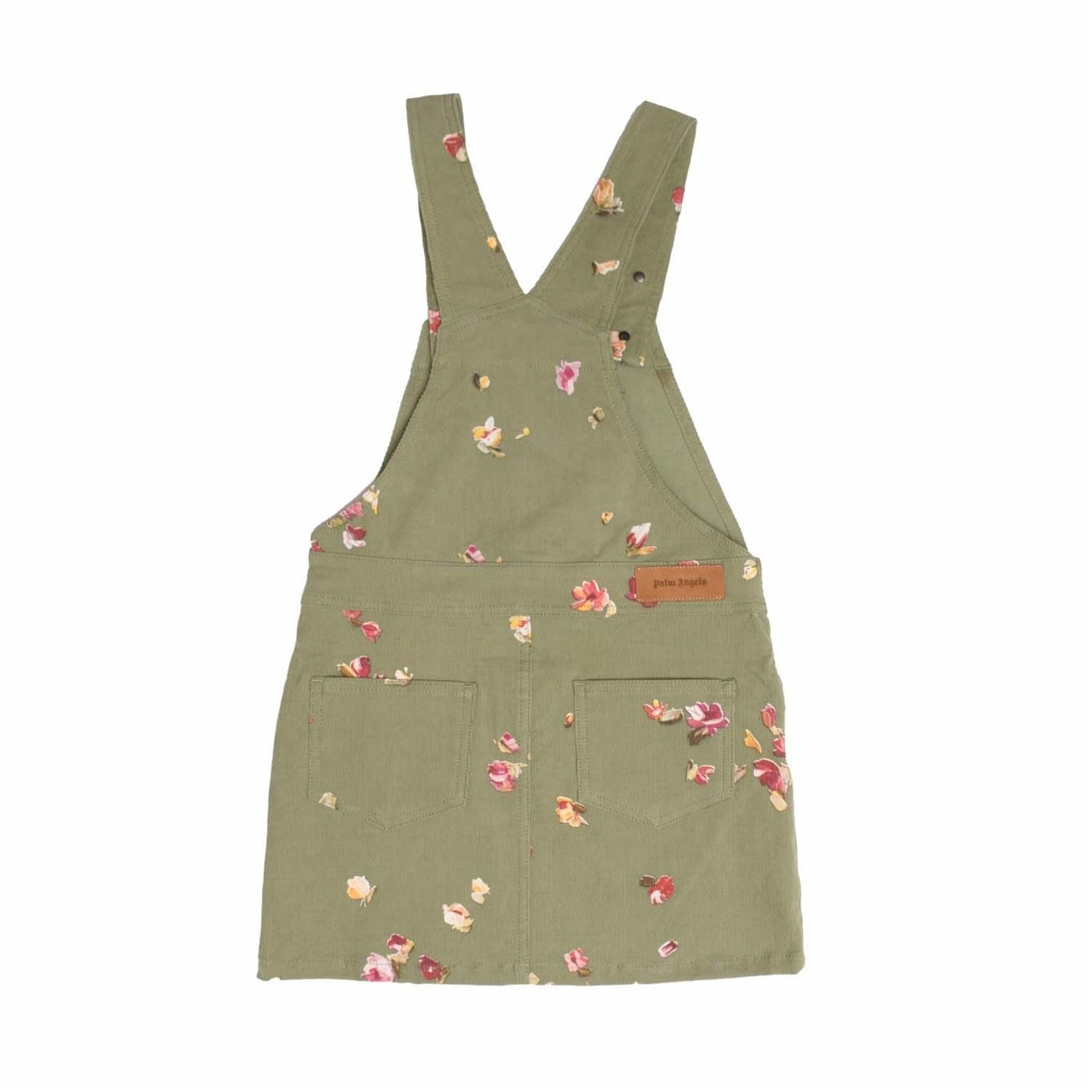 Palm Angels | Allover Print Flower Salopette Dress | Green ...