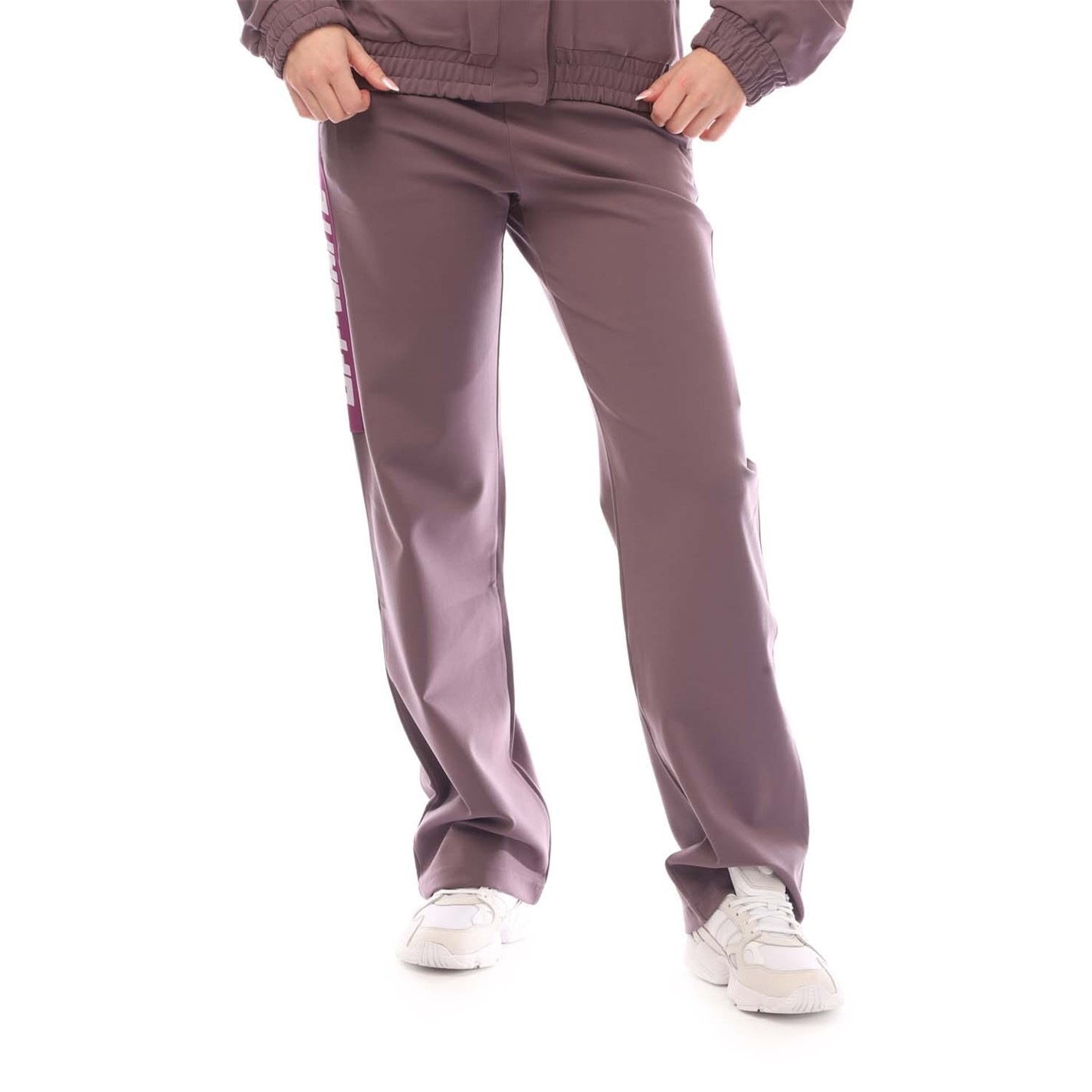 Off White | ATHL Logo Band Track Pants | Violet | SportsDirect.com