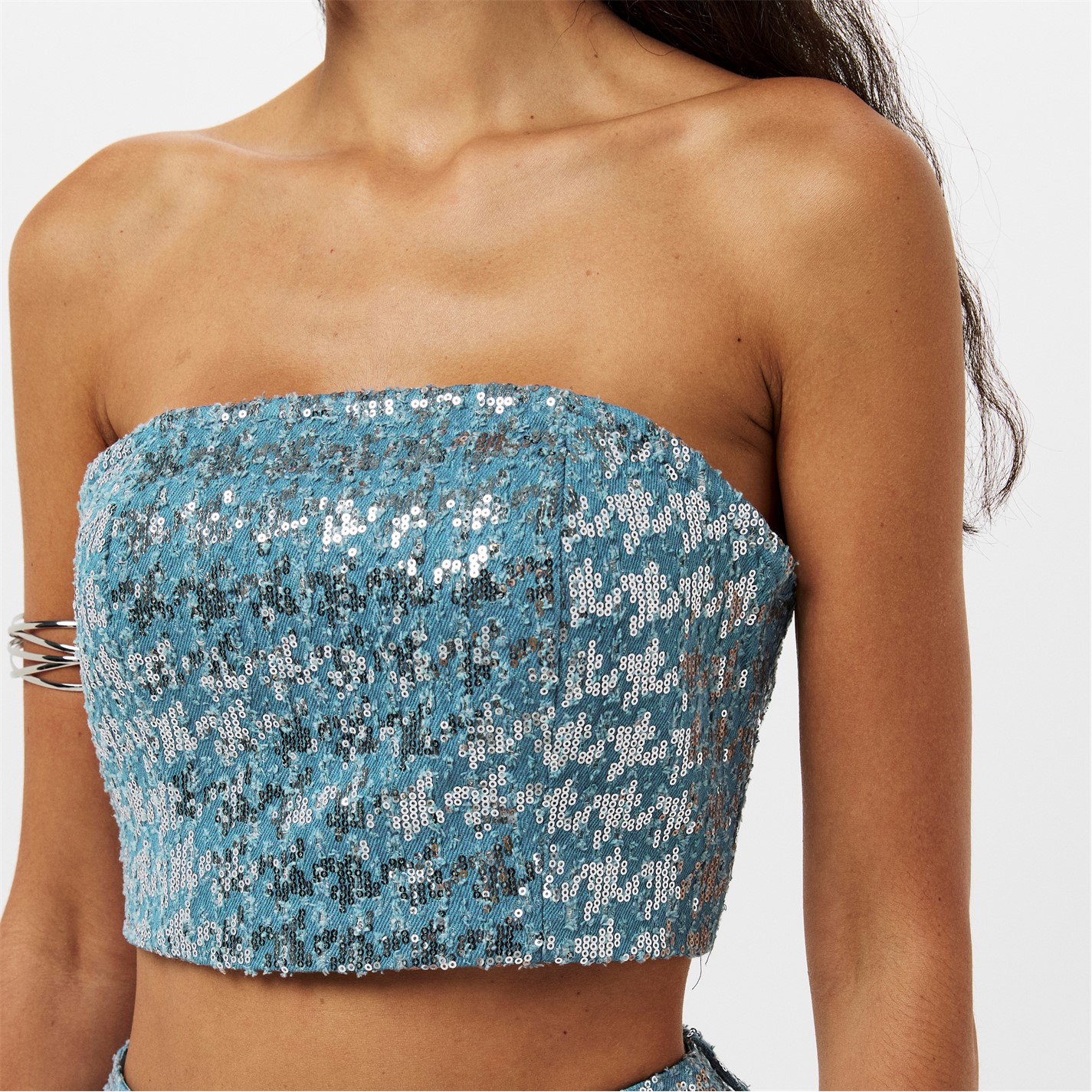 AmyLynn | Women's Bandeau Top | Blue | SportsDirect.com