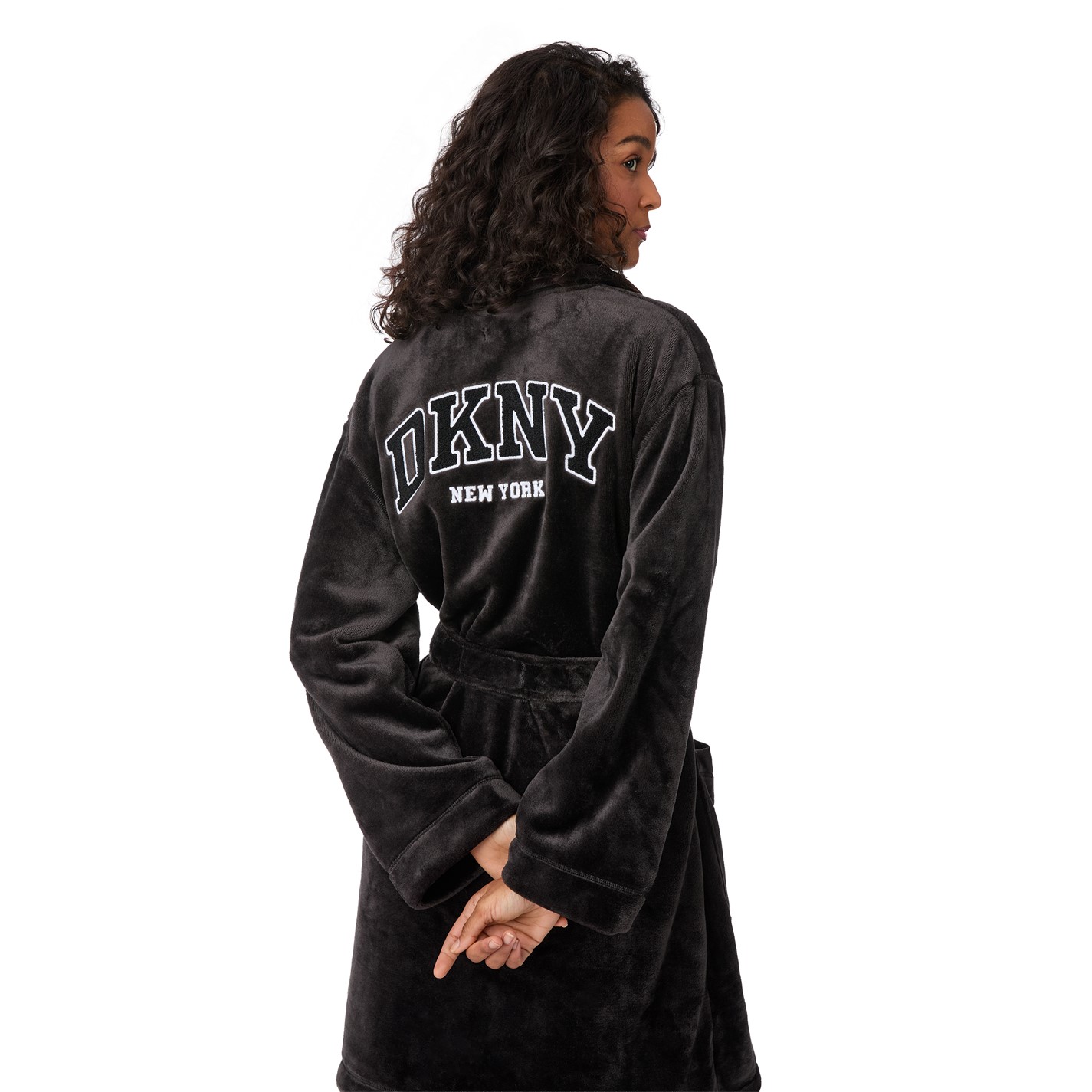 DKNY | Women's Plush Relaxed Fit Dressing Gown | Fluffy Dressing Gowns ...