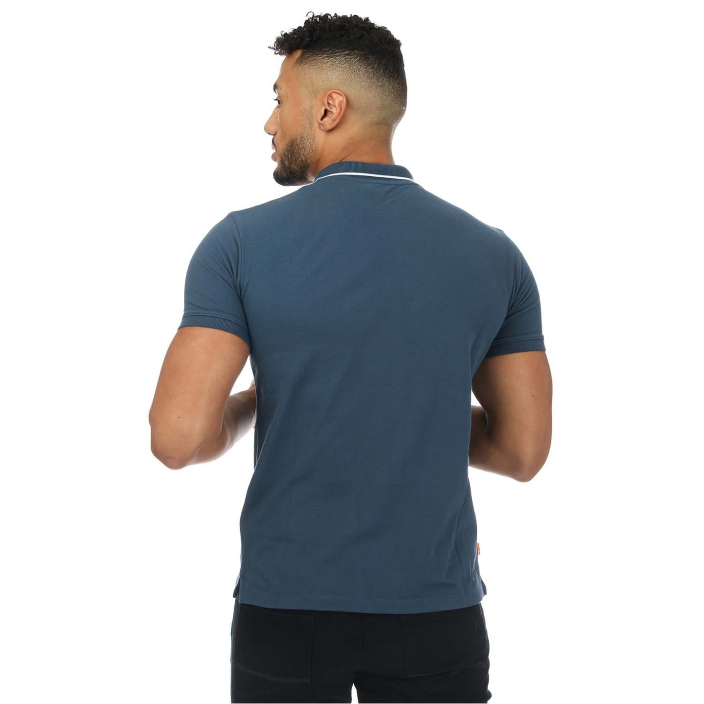 Timberland | Millers River Printed Neck Polo Shirt | Denim ...