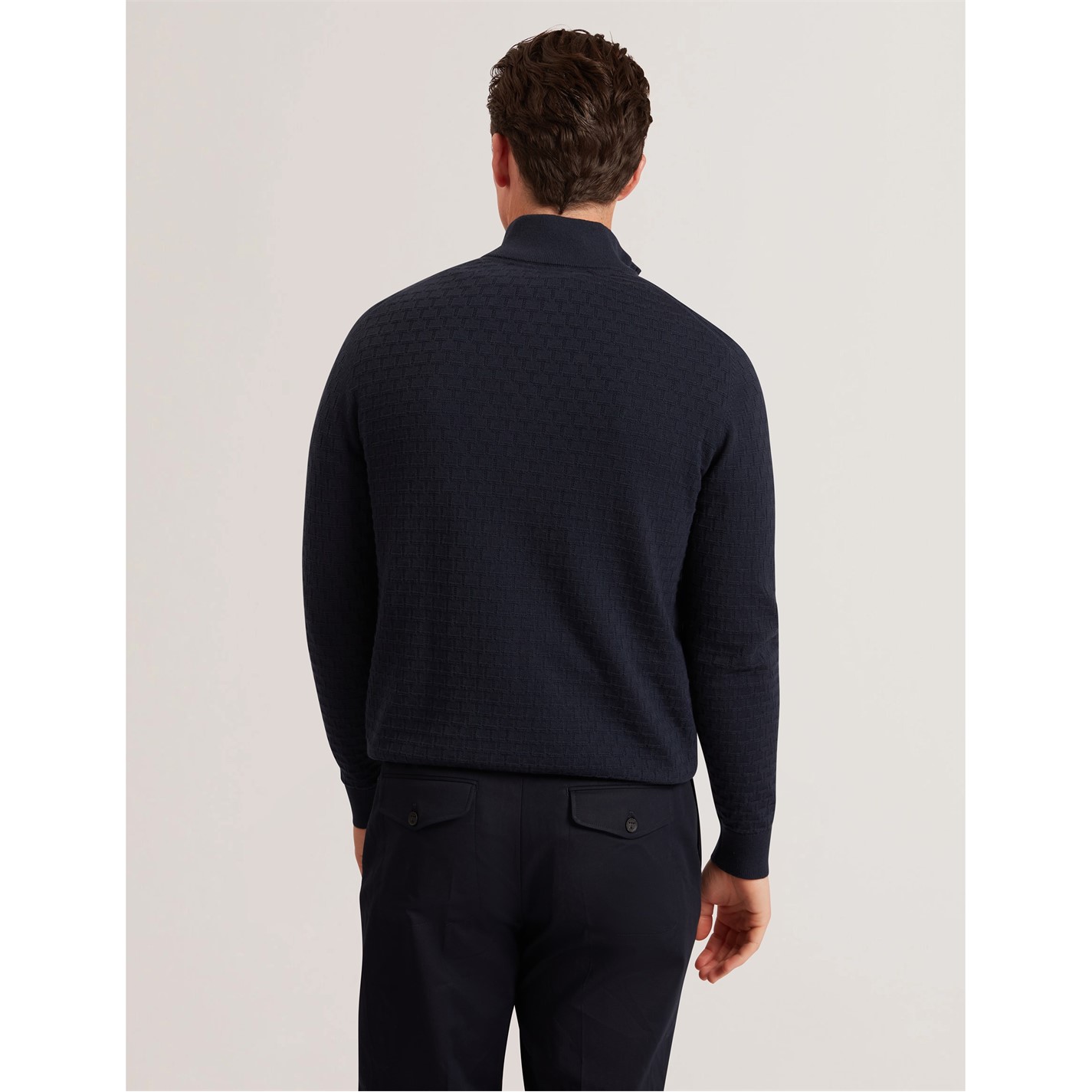 Ted Baker | Men's Stitch Half Zip Knitted Top | Knitted T-Shirts ...