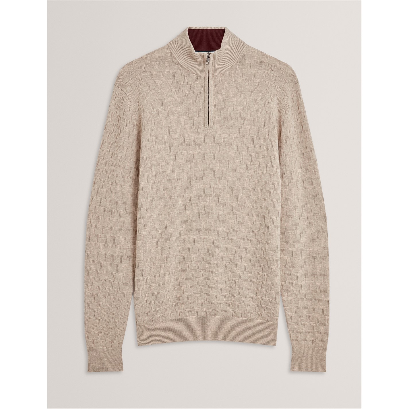 Ted Baker | Men's Stitch Half Zip Knitted Top | Knitted T-Shirts ...