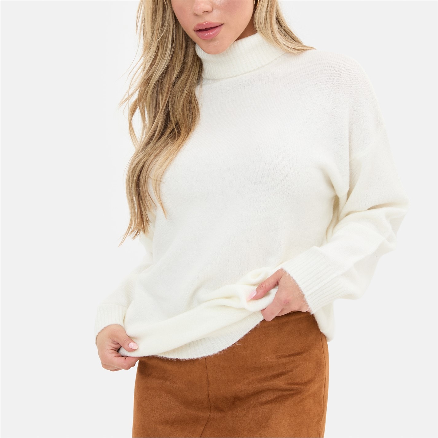 I Saw It First | Roll Neck Jumper | Cream | SportsDirect.com