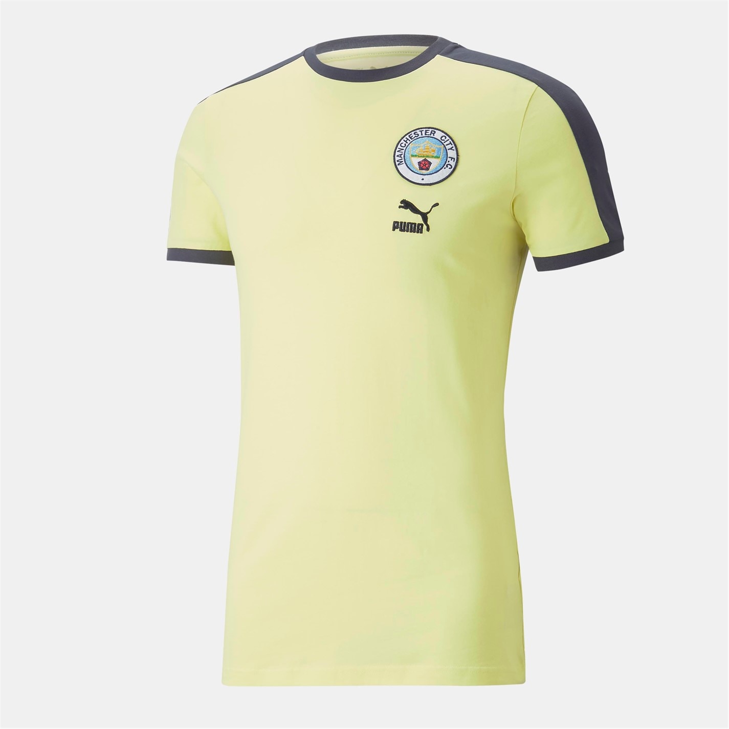 Puma | Manchester City Fc Ftblheritage T7 T-Shirt | Yellow ...