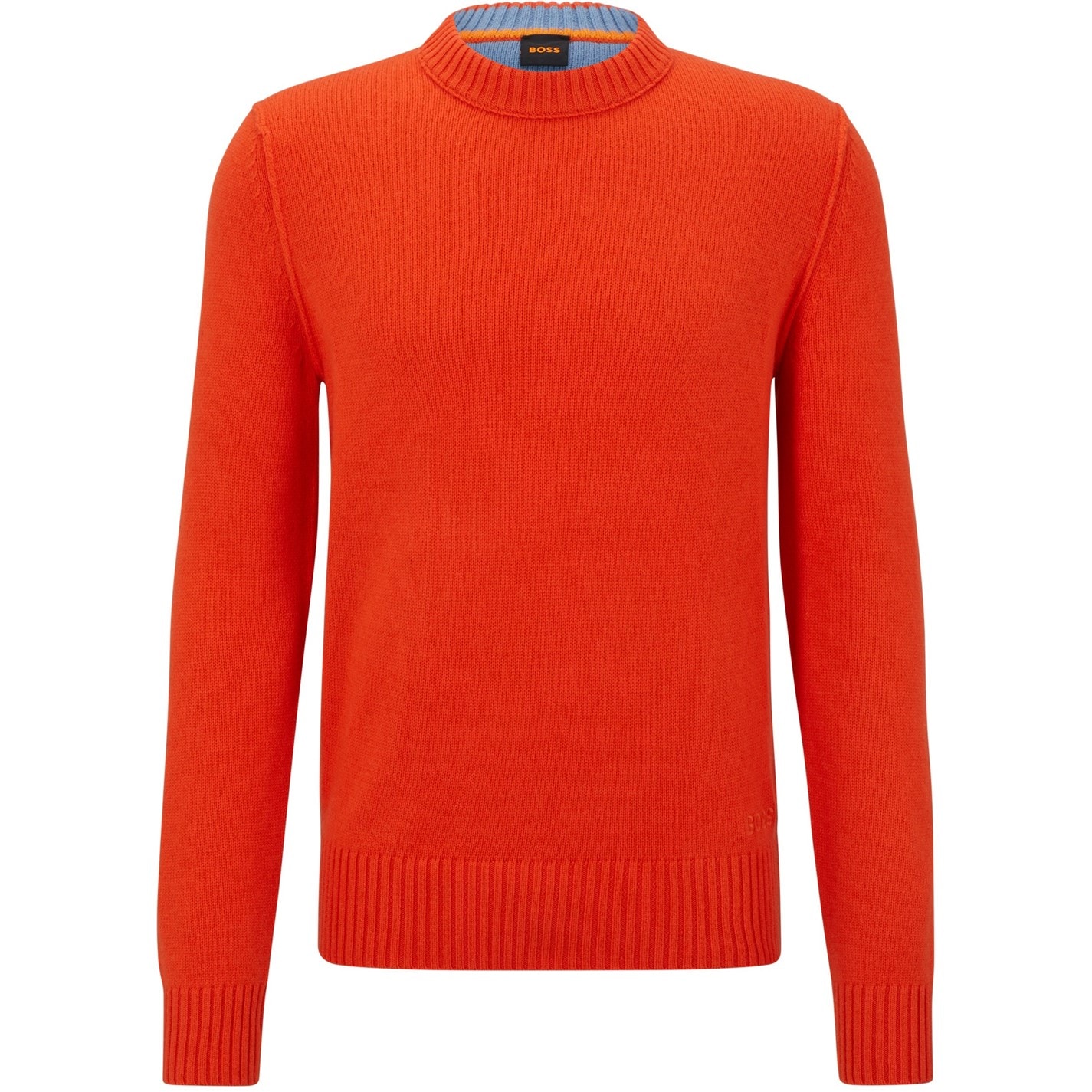 Boss | Men's Kruy Crew Neck Jumper | Bright Red | SportsDirect.com