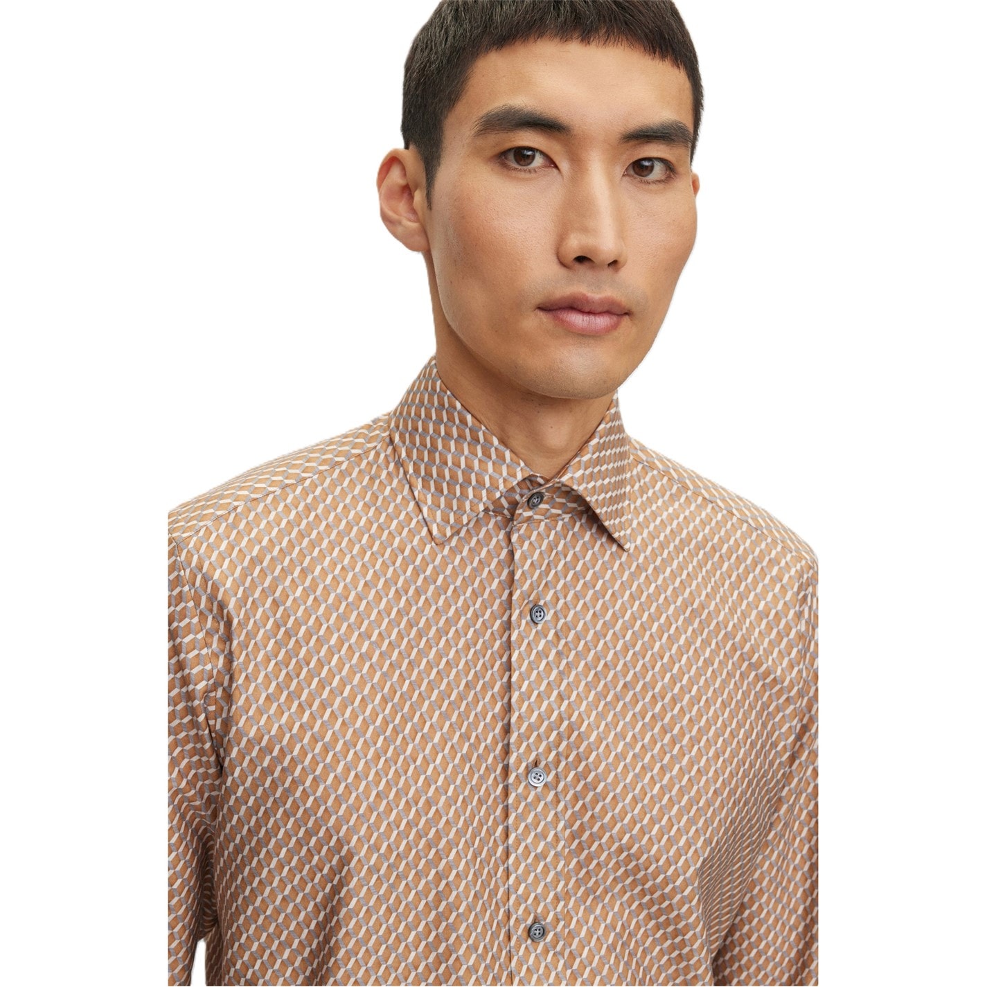 Boss | Men's Jim Kent Long Sleeve Plain Shirt | Beige | SportsDirect.com