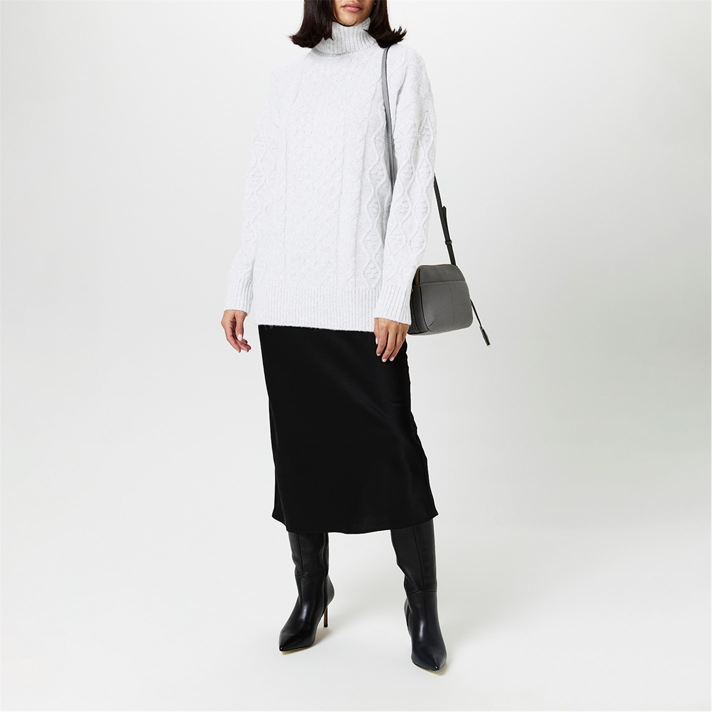 French Connection | Women's Makira Roll Fine Knit Relaxed Fit Crew Neck ...