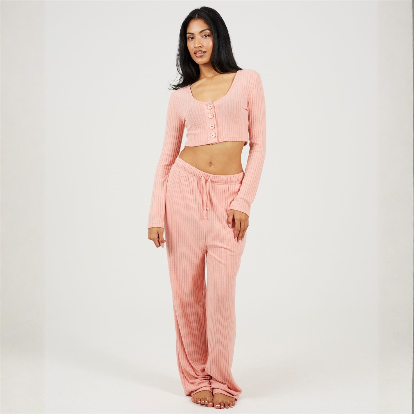 Brave Soul | Womens Long Sleeve Cropped Top and Matching Trouser Lounge ...