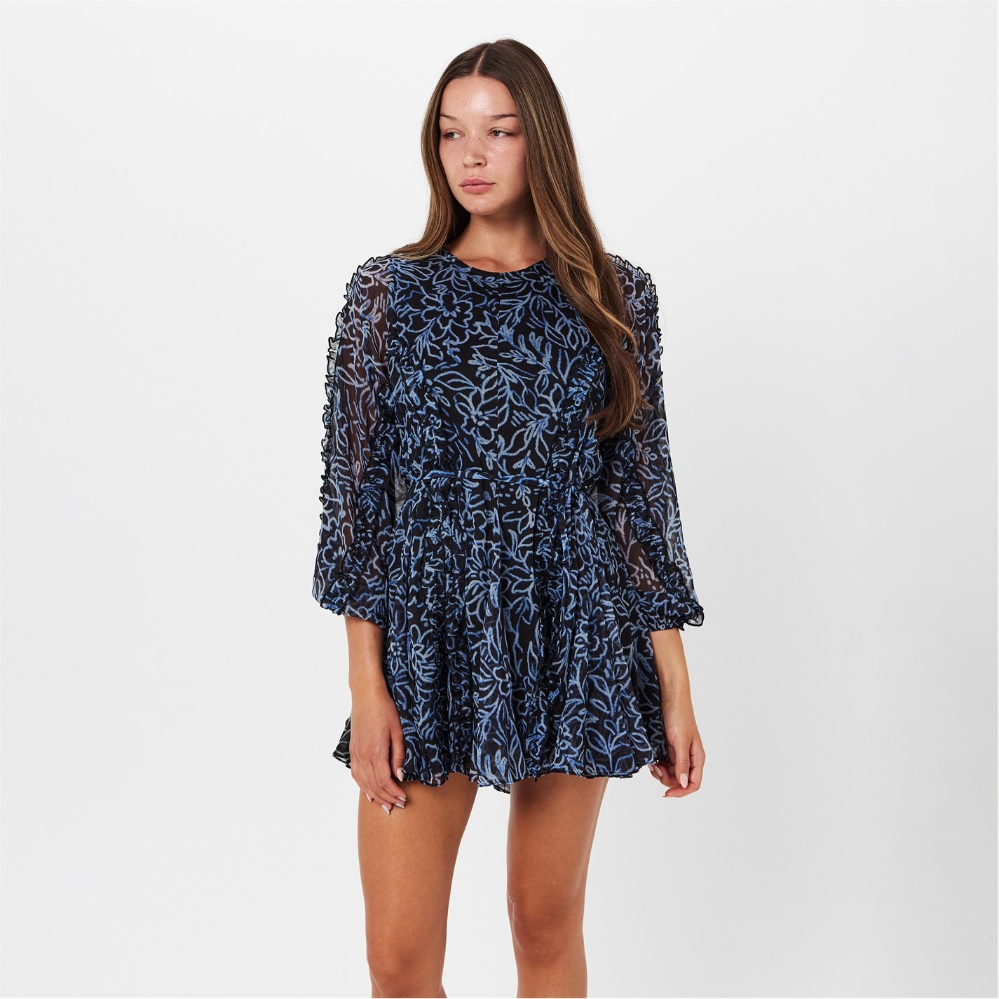 French Connection | Women's Anna Structured Mini Dress | Navy Multi ...