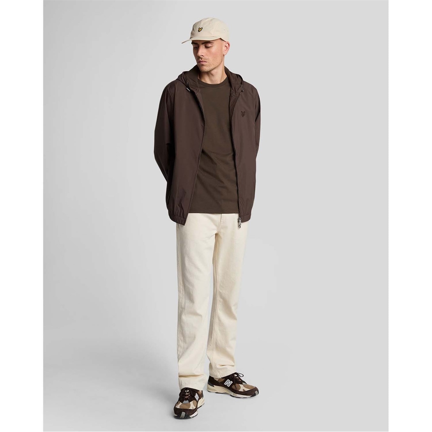 Lyle and Scott | Tonal Eagle Hooded Bomber Jacket | Green ...