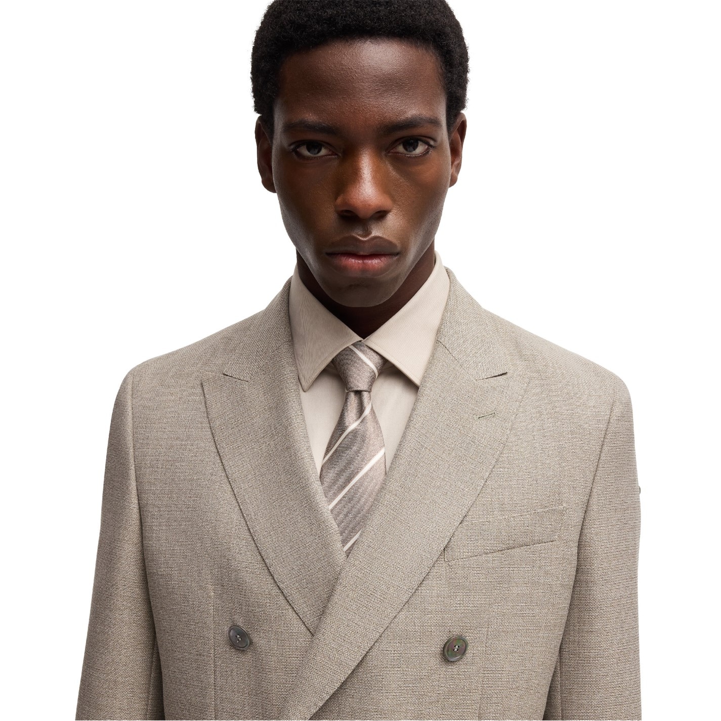 Boss | Men's C Huge Double Breasted Formal Jacket | Light Beige ...