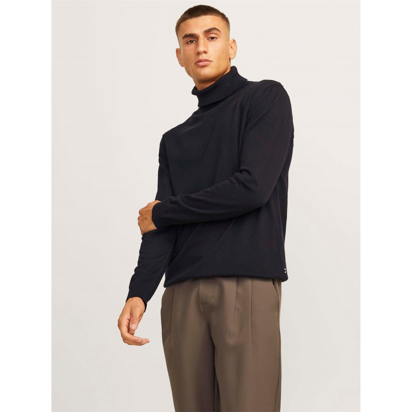 Jack and Jones | Men's Roll Neck Knitted Jumper | Black | SportsDirect.com