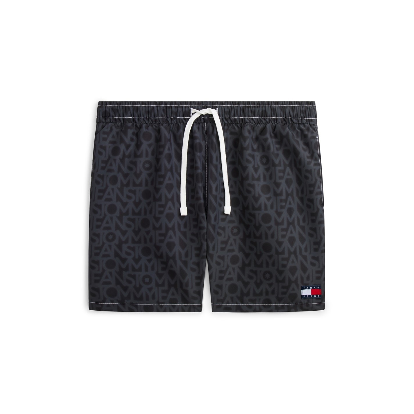 Tommy Hilfiger | TJ Medium Drawstring Swim Shorts | Black Aop ...